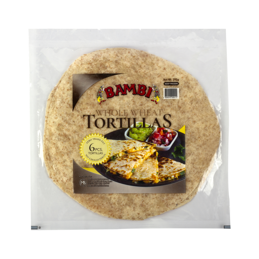 Bambi Whole Wheat Tortilla - 390g – Manila Bambi Foods Company